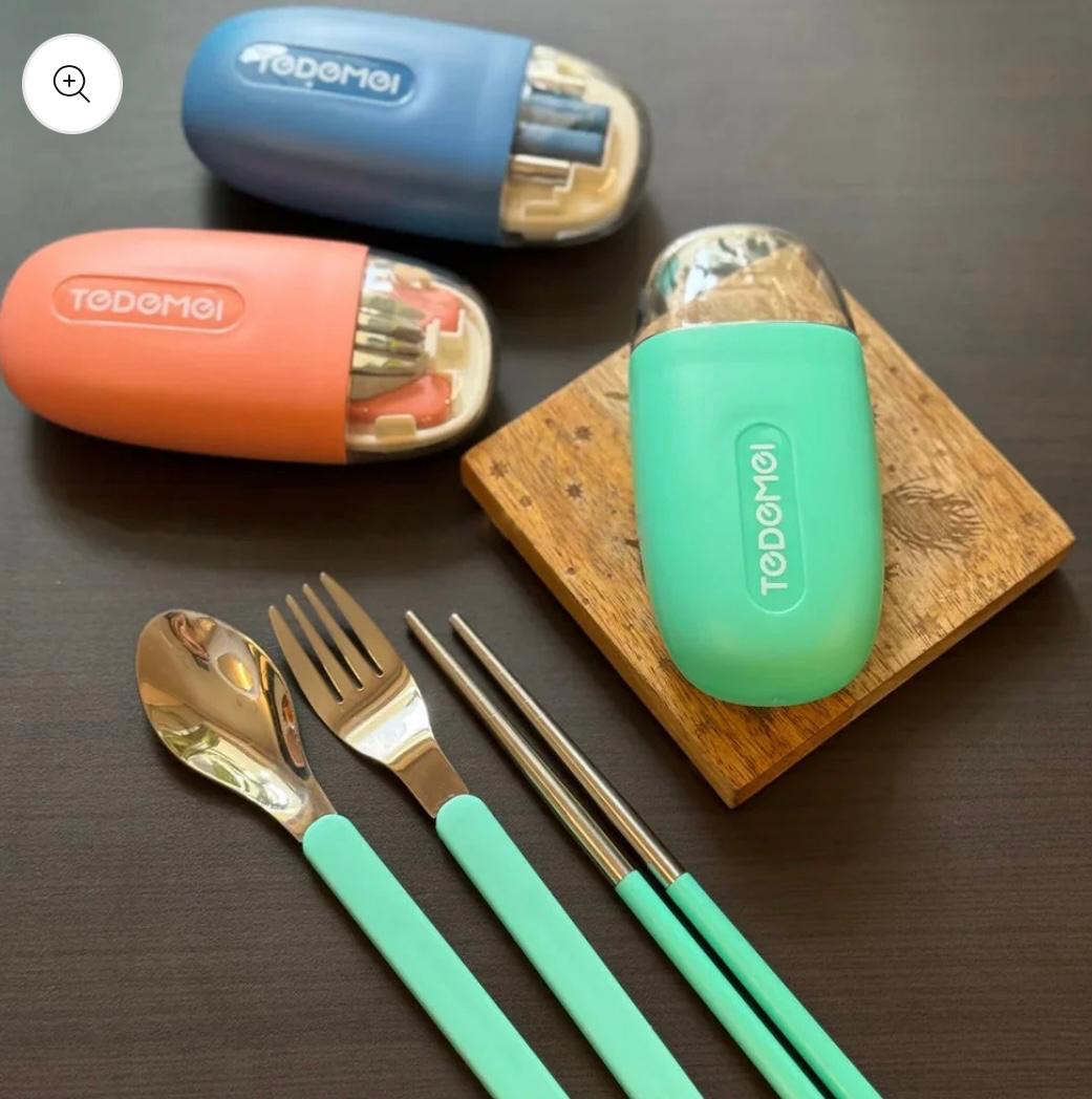 TRAVEL CUTE CUTLERY SET – Tinyindia